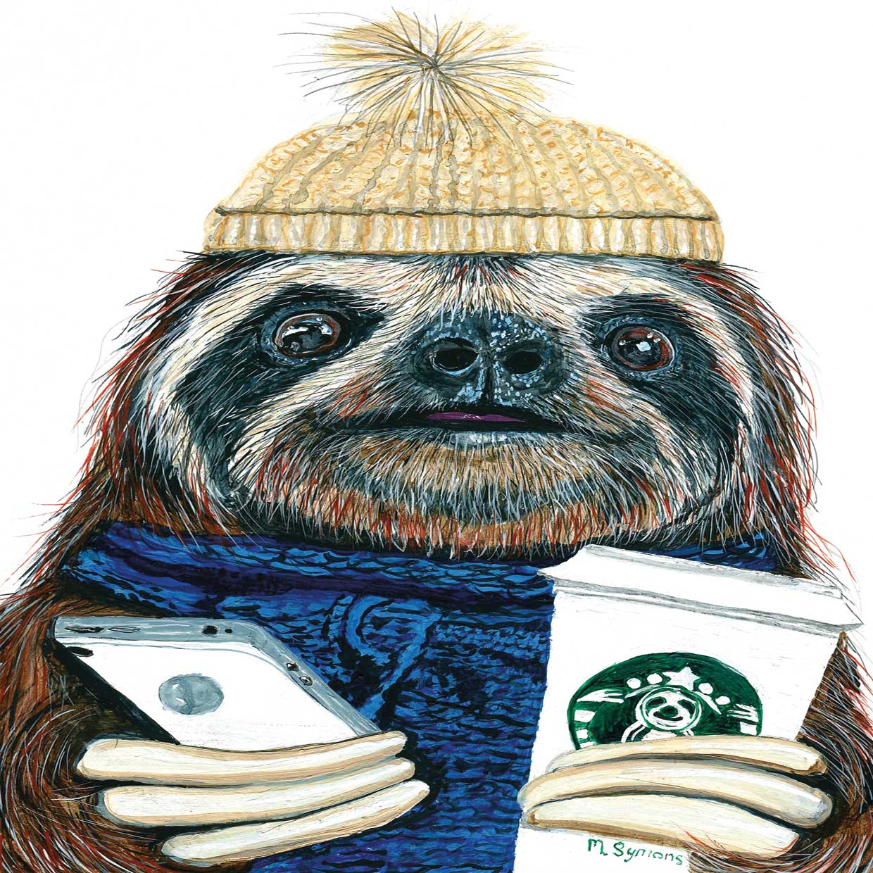 Melissa Symons's Urban Sloth Canvas Art Prints | Fine Art Canvas