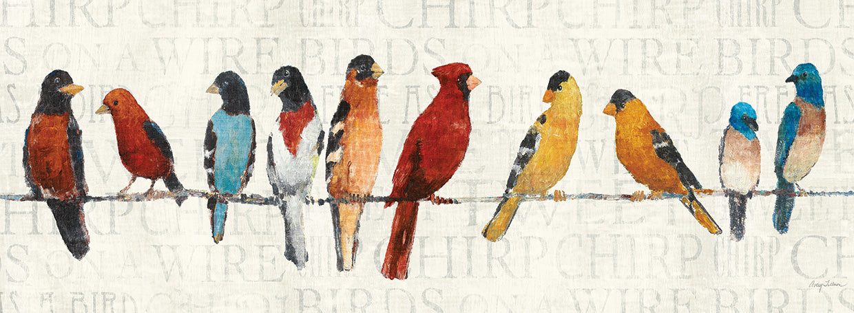 Avery Tillmon's The Usual Suspects - Birds on a Wire Canvas Art Prints ...