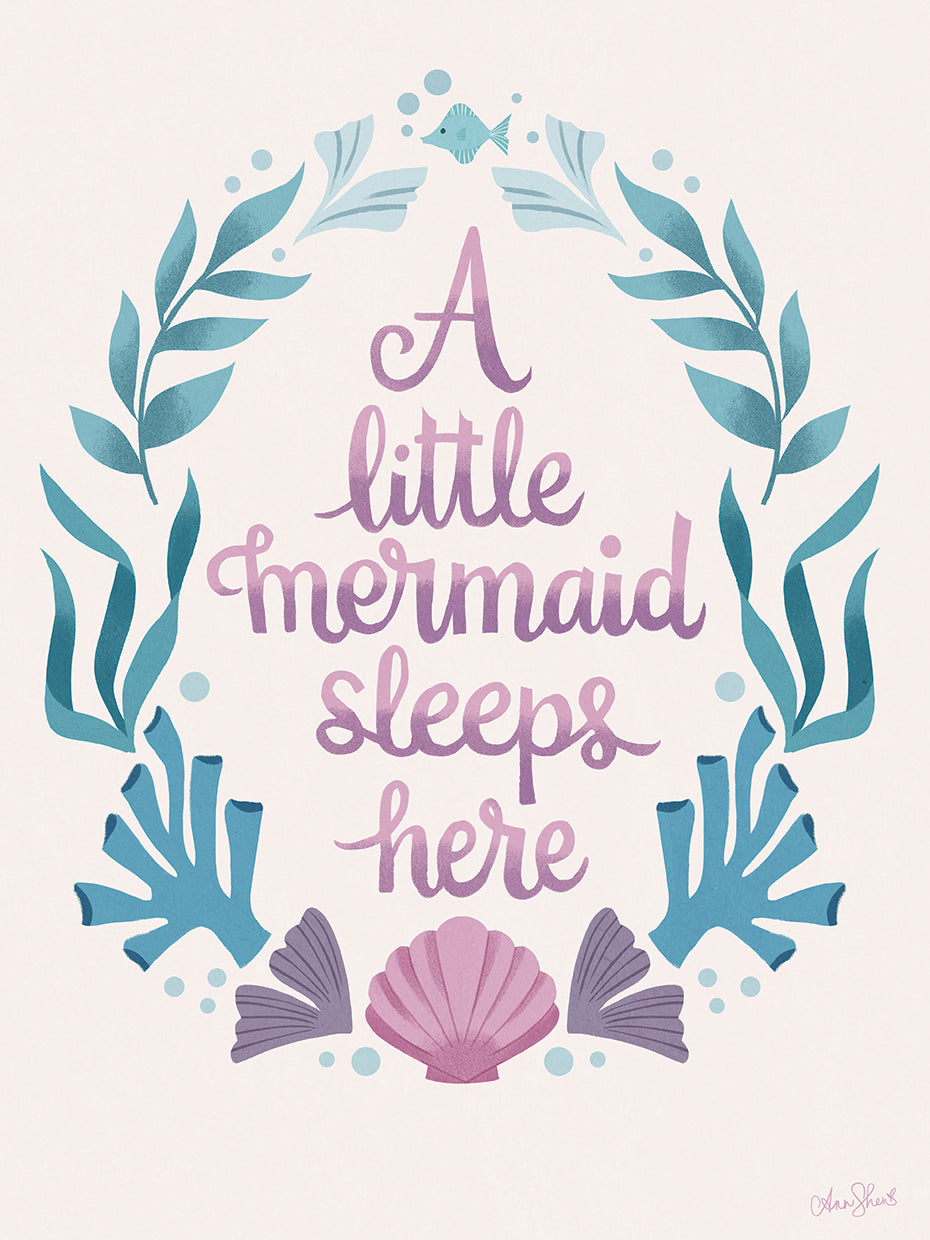 Ann Shen's A Little Mermaid Sleeps Here Canvas Art Prints | Fine Art Canvas