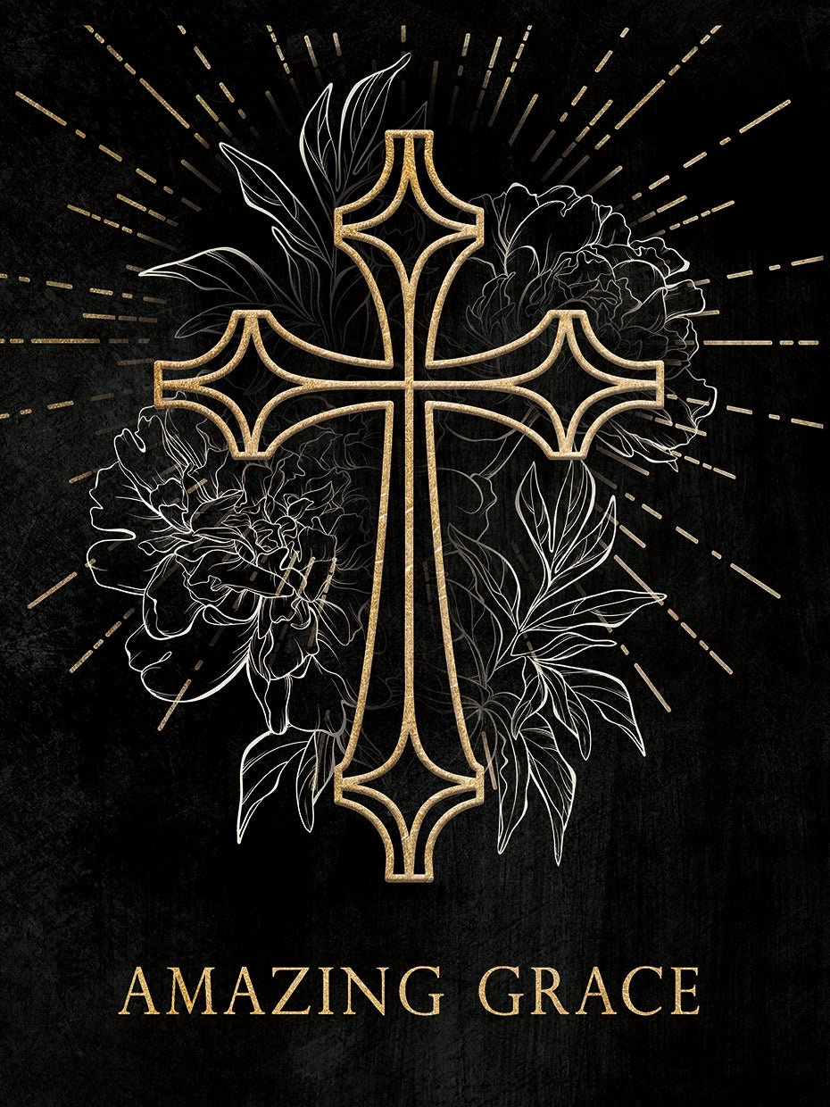 Cross and Amazing Grace Wall Art by Willowbrook Fine Art | Fine Art Canvas