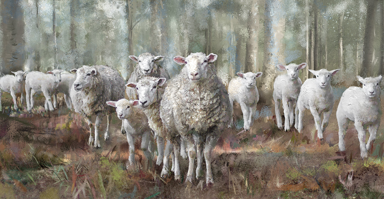 Studio Arts's Counting Sheep Canvas Art Prints | Fine Art Canvas