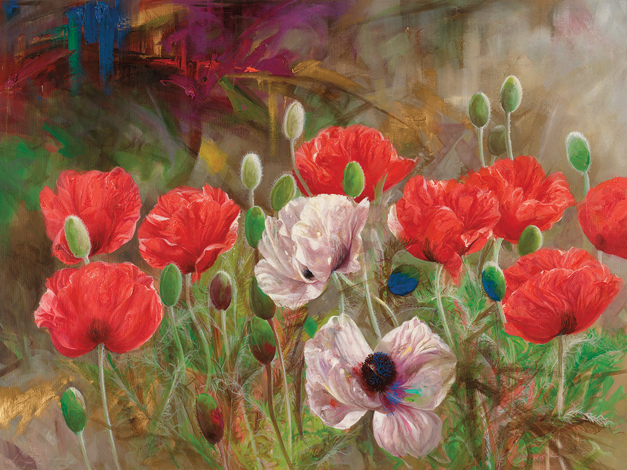Li Bo's Poppies IV Canvas Art Prints | Fine Art Canvas – Fineartcanvas.com