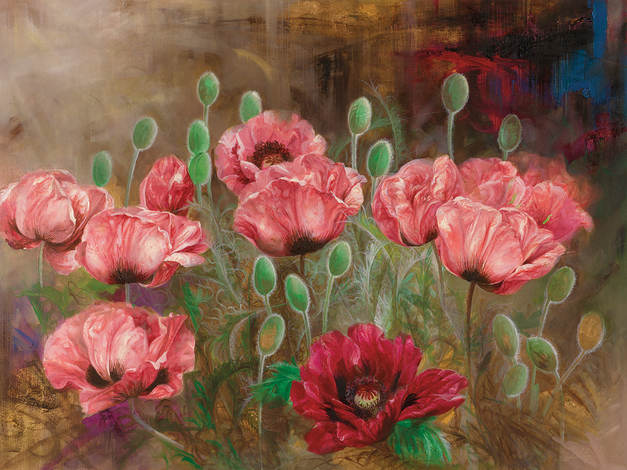 Poppies IV Wall Art by Li Bo | Fine Art Canvas