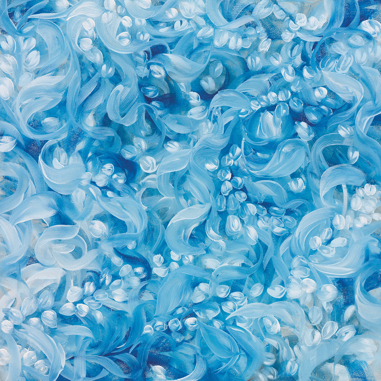 Blue Swirls Wall Art by Li Bo | Fine Art Canvas