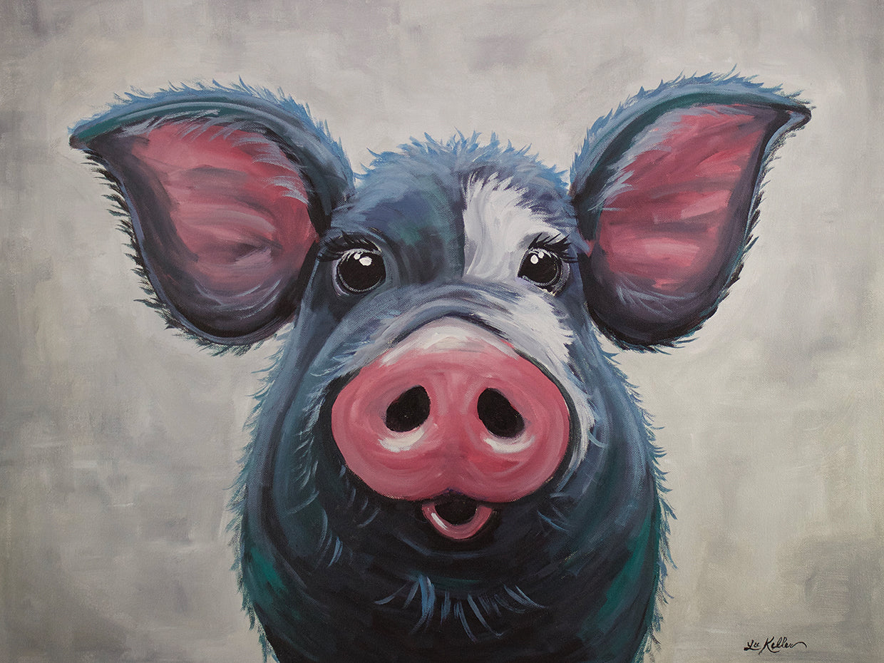 Hippie Hound Studios's Pig Lulu Canvas Art Prints | Fine Art Canvas ...