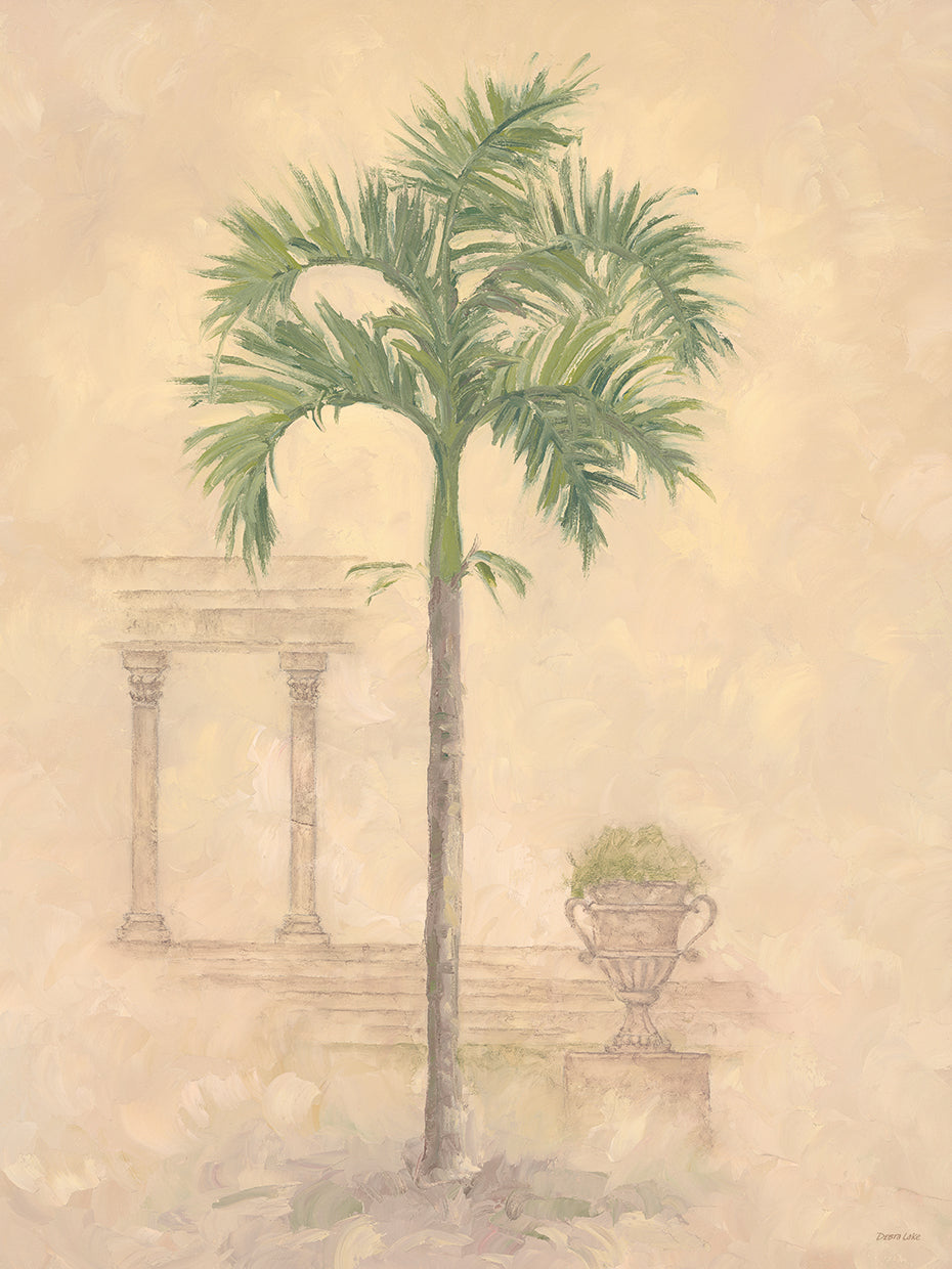 Palm With Architecture 1 Wall Art by Debra Lake | Fine Art Canvas