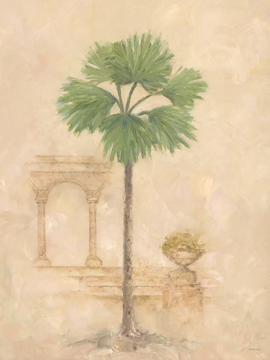 Debra Lake's Palm With Architecture 2 Canvas Art Prints | Fine Art Canvas