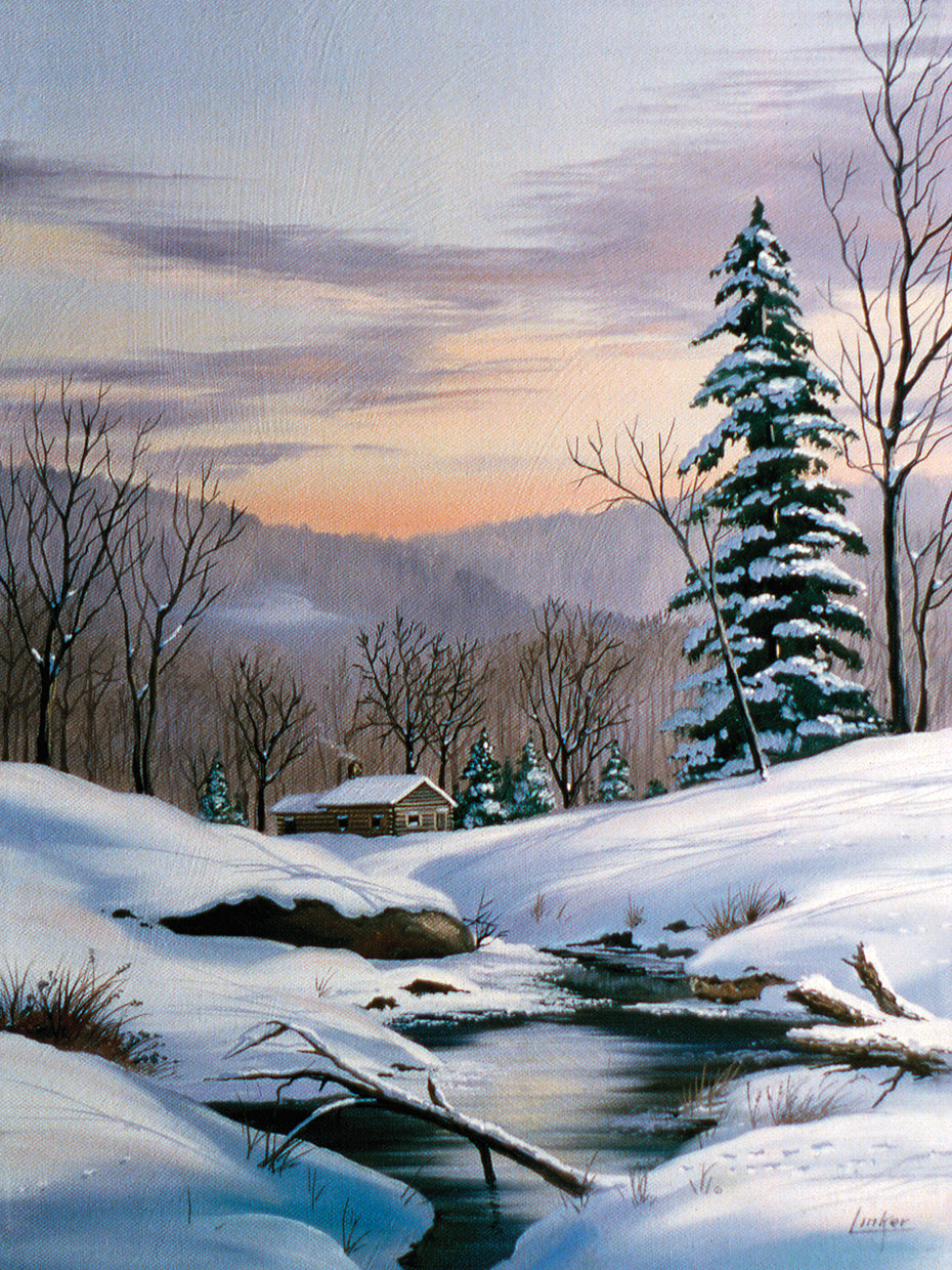 Wooden House at the River Wall Art by Thomas Linker | Fine Art Canvas