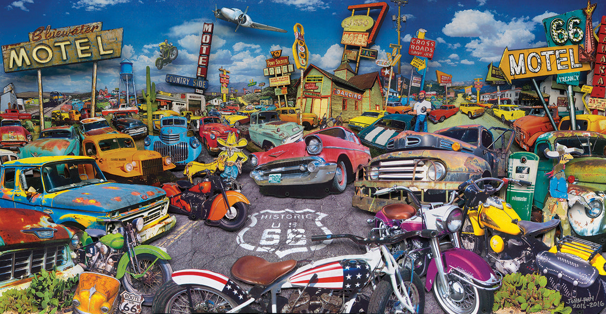 Route 66 Collage by John Roy | FineArtCanvas.com – Fineartcanvas.com