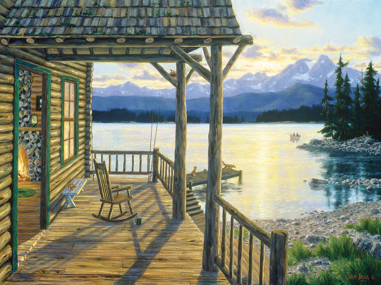 Randy Van Beek's Mountain Lake Retreat Canvas Art Prints | Fine Art Canvas