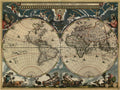 Map of the World by Blaeu 1684 Wall Art by Vintage Lavoie | Fine Art Canvas
