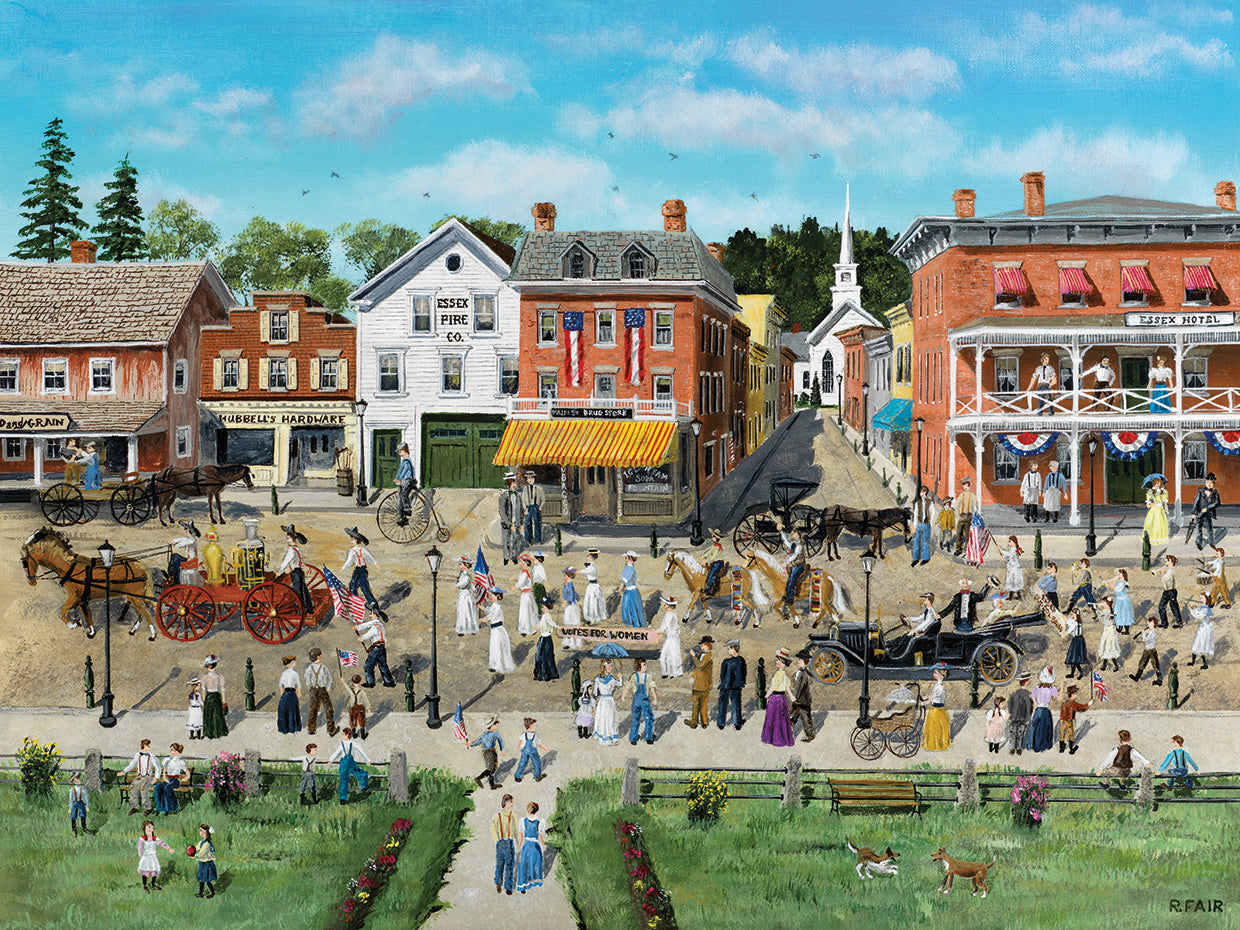 Our Village Parade 4th of July 1909 by Bob Fair | FineArtCanvas.com ...