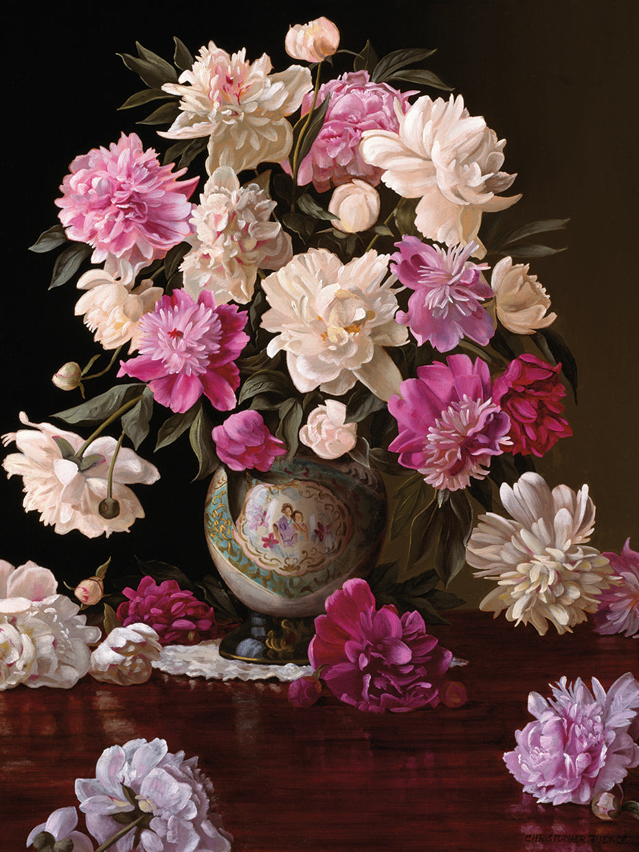 Christopher Pierce's Peonies in a Japanese Vase Canvas Art Prints ...