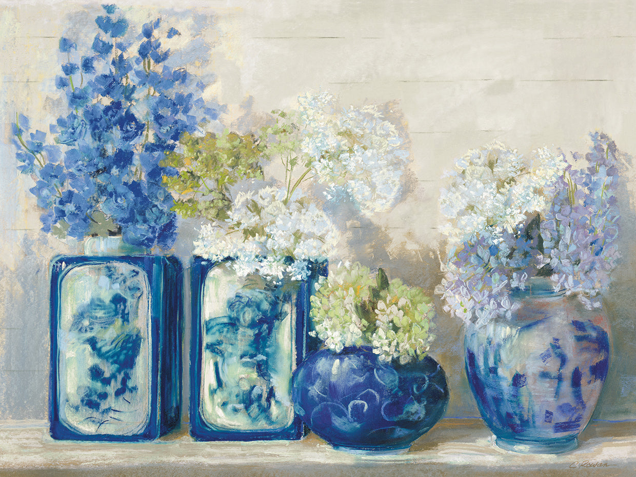 Carol Rowan's Ladys Mantle on Shiplap Canvas Art Prints | Fine Art Canvas