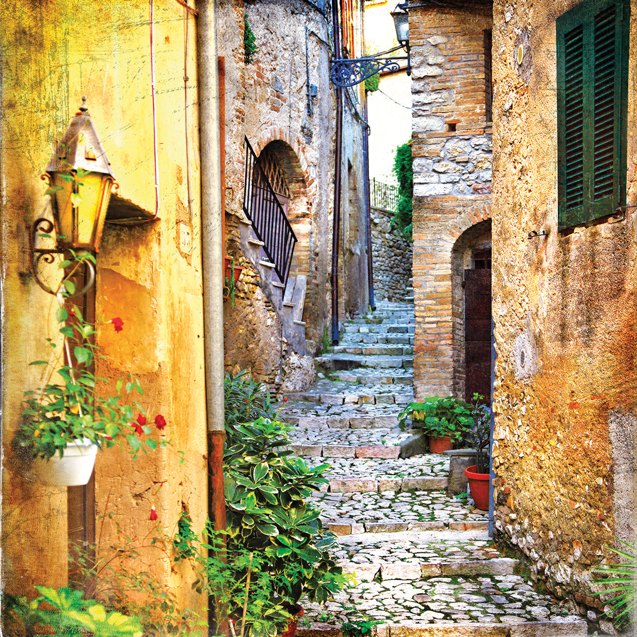 Tuscan Terrace Steps by DP Gallery | FineArtCanvas.com – Fineartcanvas.com