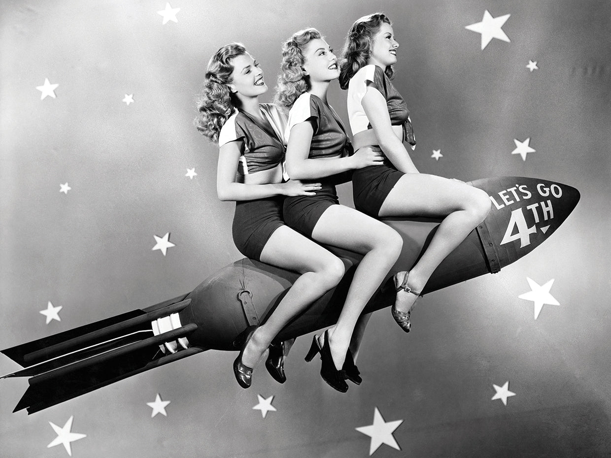Patriotic Rocket Girls by DP Gallery | FineArtCanvas.com – Fineartcanvas.com
