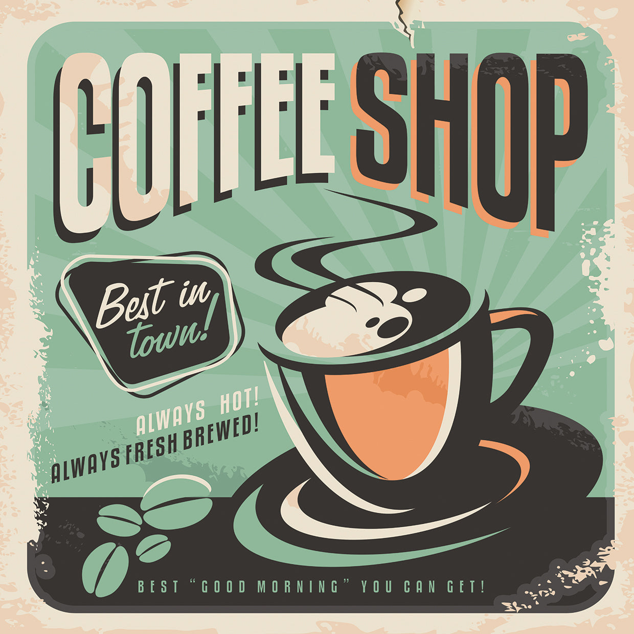 Best Coffee in Town Sign by DP Gallery | FineArtCanvas.com ...