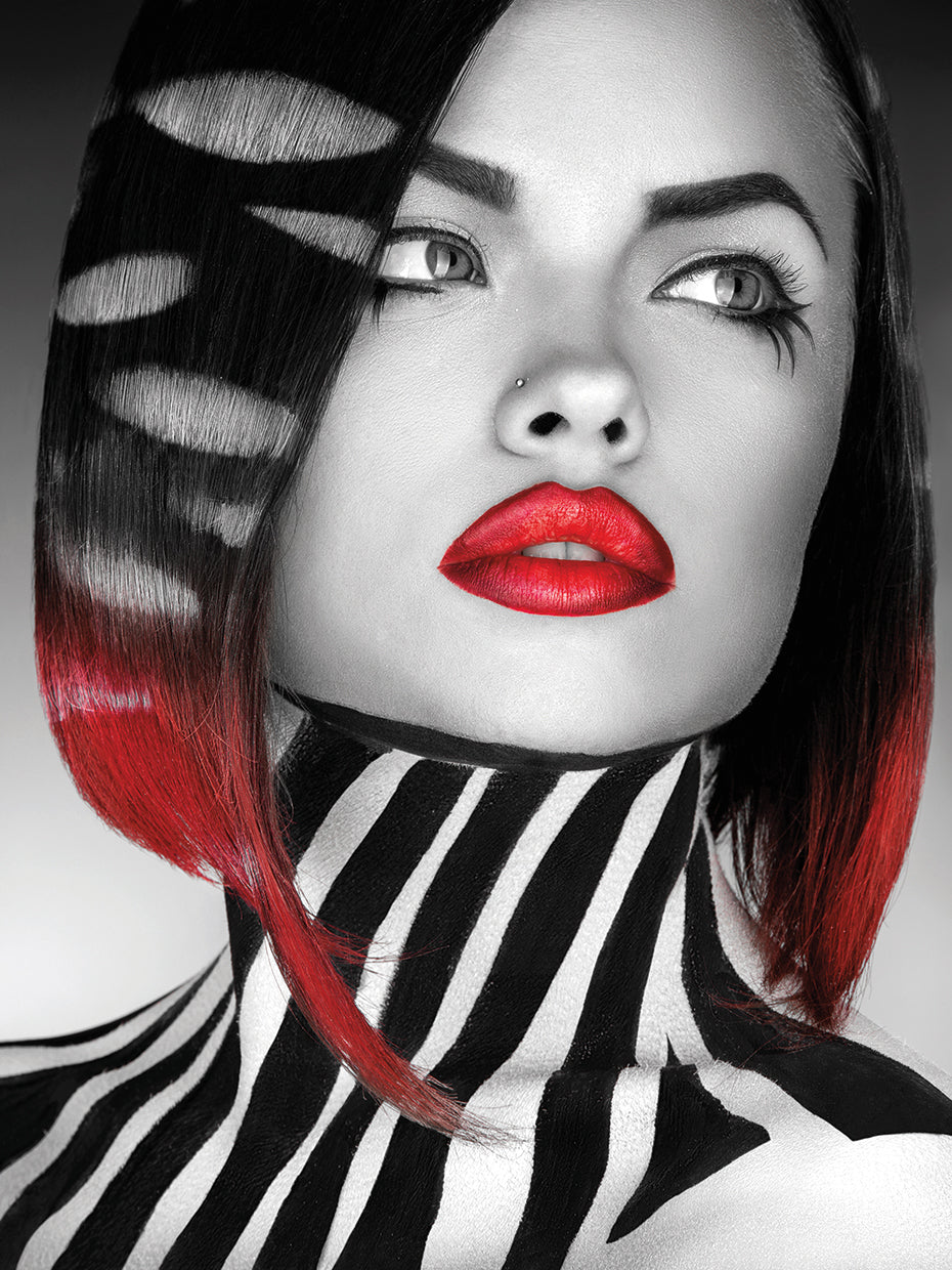Classic Stripes and Red Lips by DP Gallery | FineArtCanvas.com ...