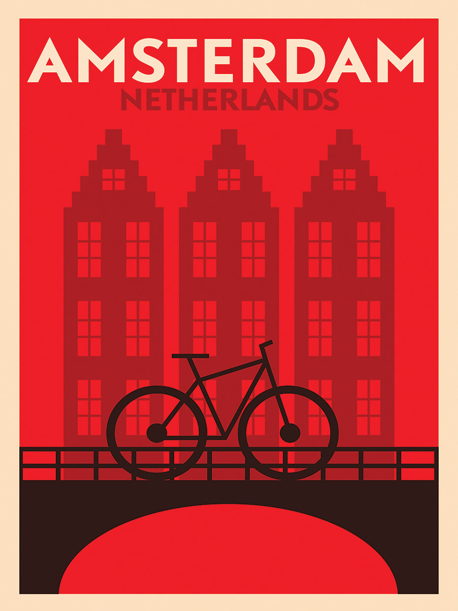 Red Bike Amsterdam by DP Gallery | FineArtCanvas.com – Fineartcanvas.com