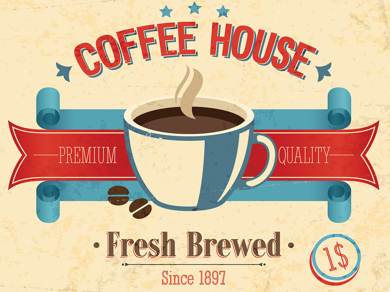 Fresh Brewed Coffee Sign by DP Gallery | FineArtCanvas.com ...