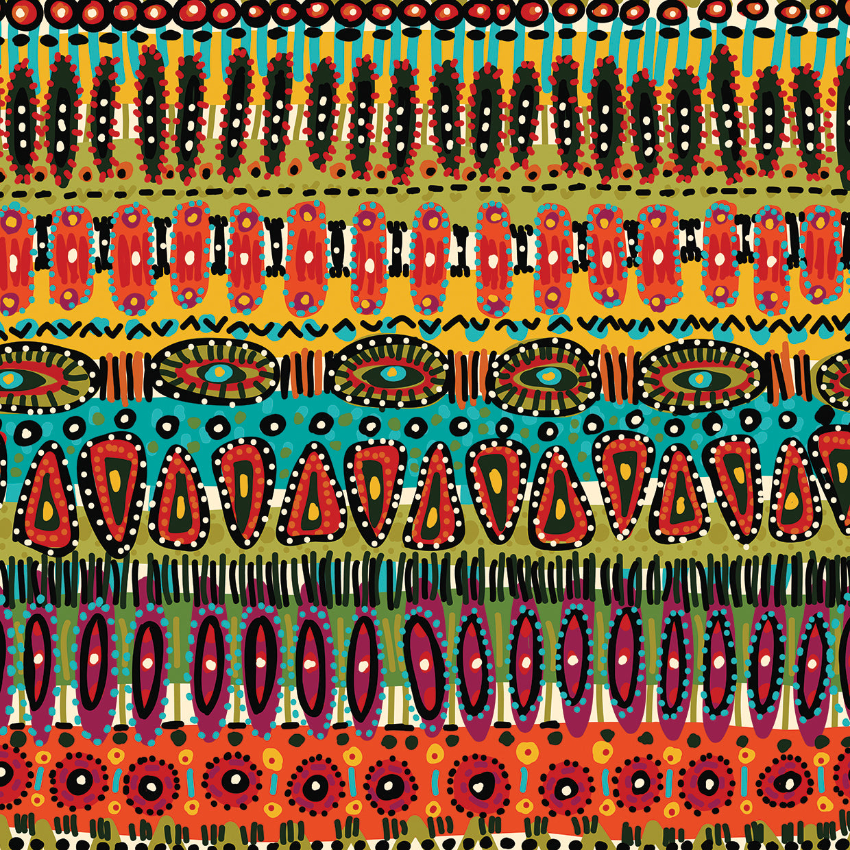 Exotic Dots Tribal Pattern by DP Gallery | FineArtCanvas.com ...