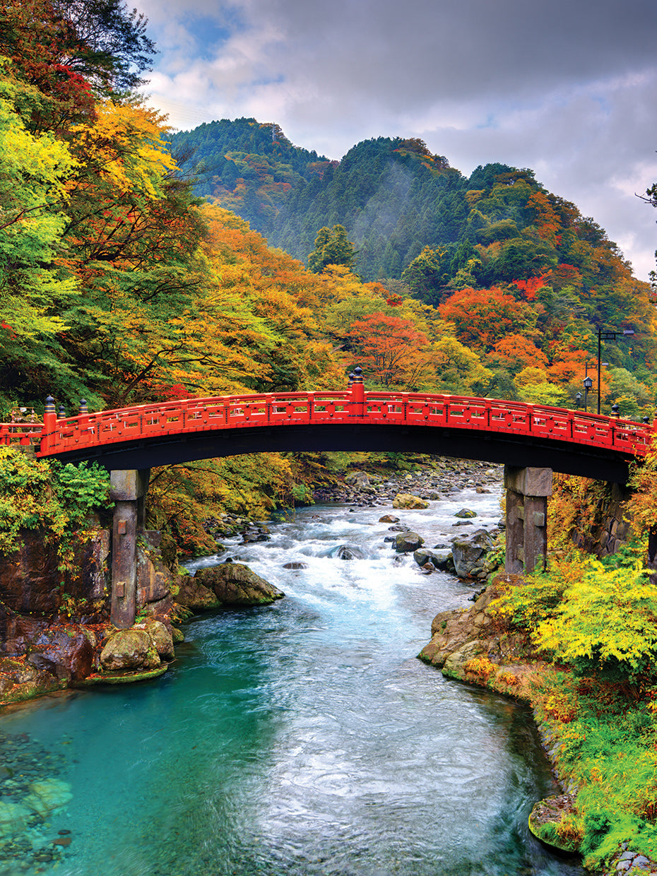 Japanese Red River Bridge Wall Art by DP Gallery | Fine Art Canvas