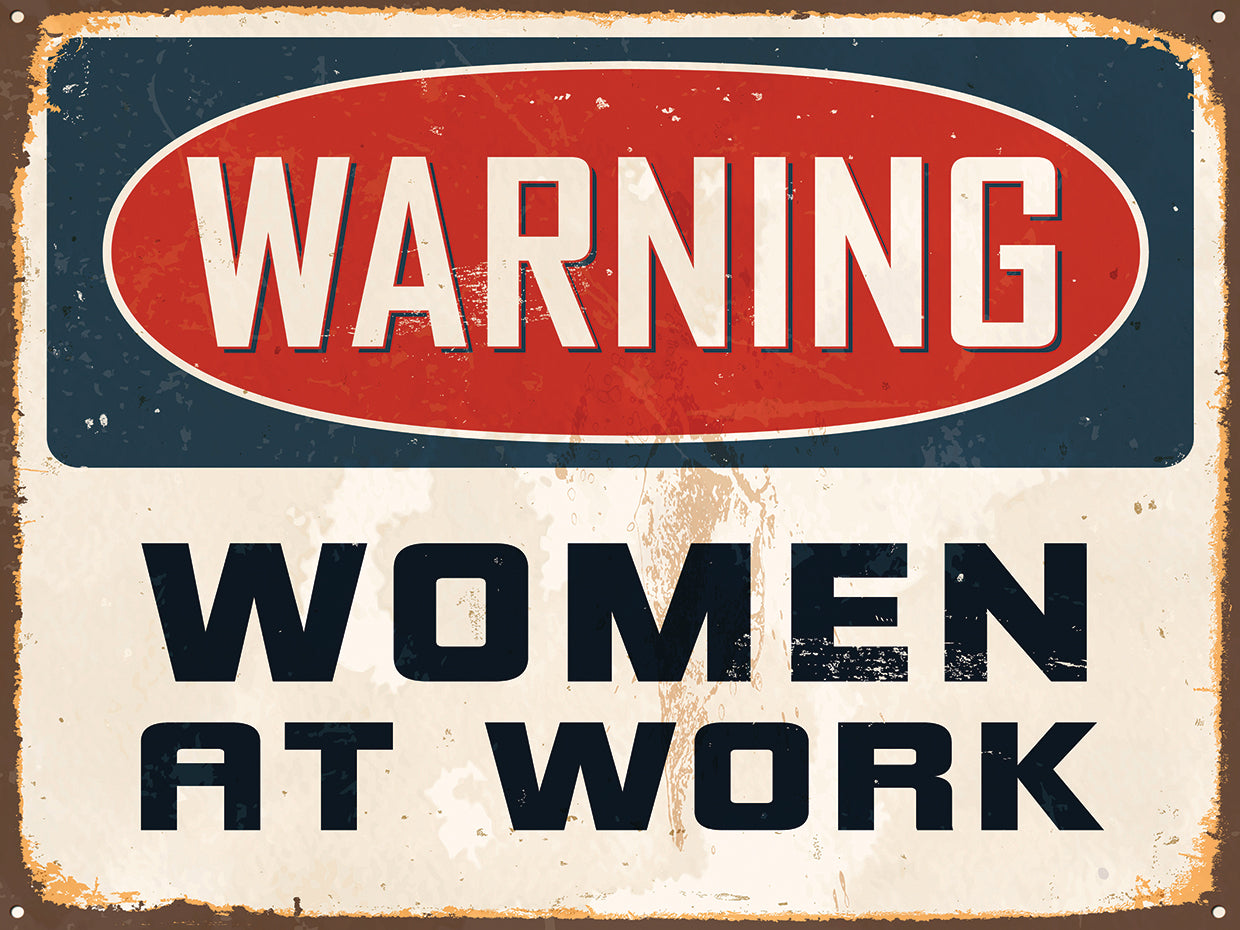 DP Gallery's Women at Work Sign Canvas Art Prints | Fine Art Canvas