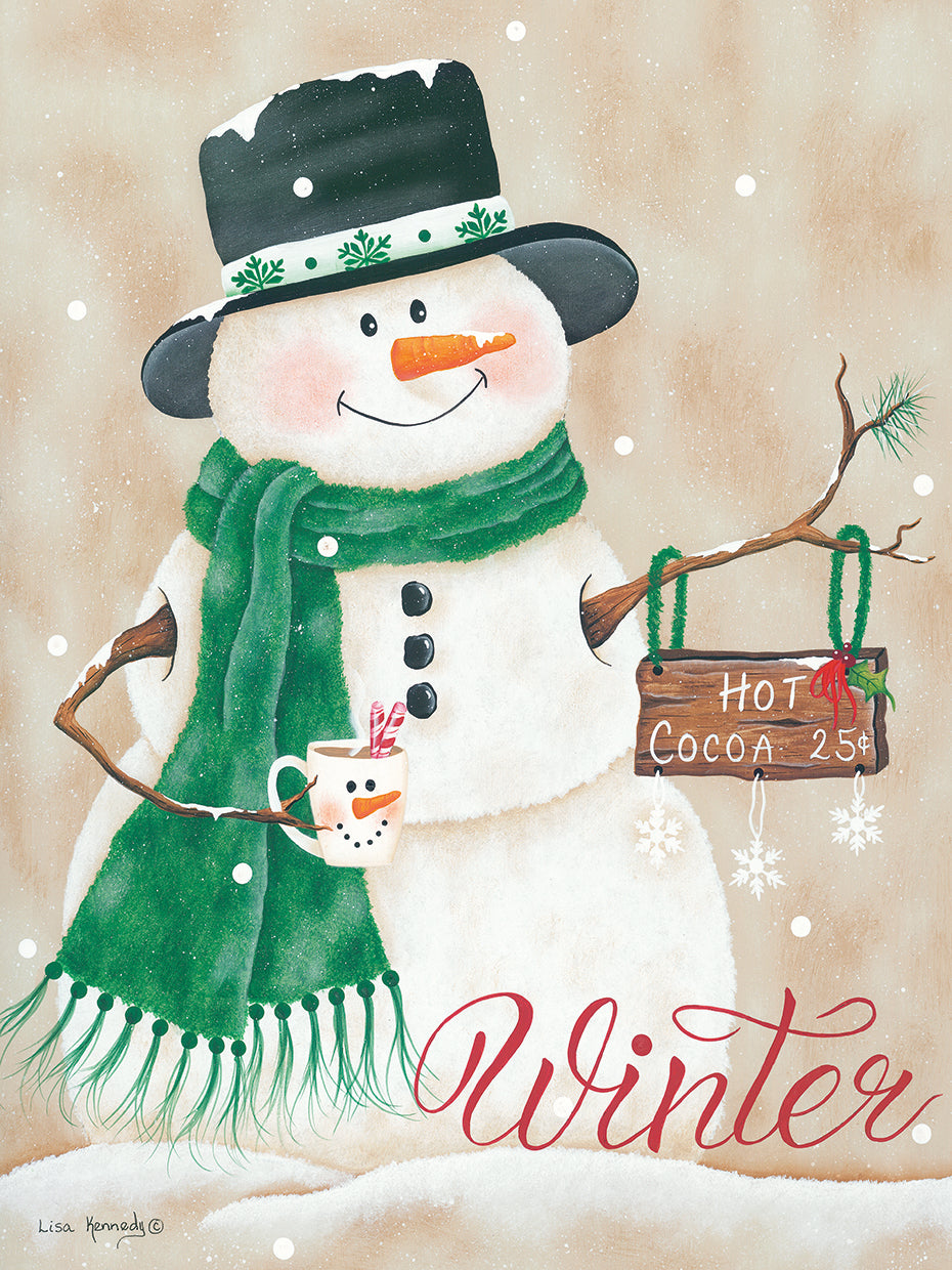 Hot Chocolate Winter Wall Art by Lisa Kennedy | Fine Art Canvas