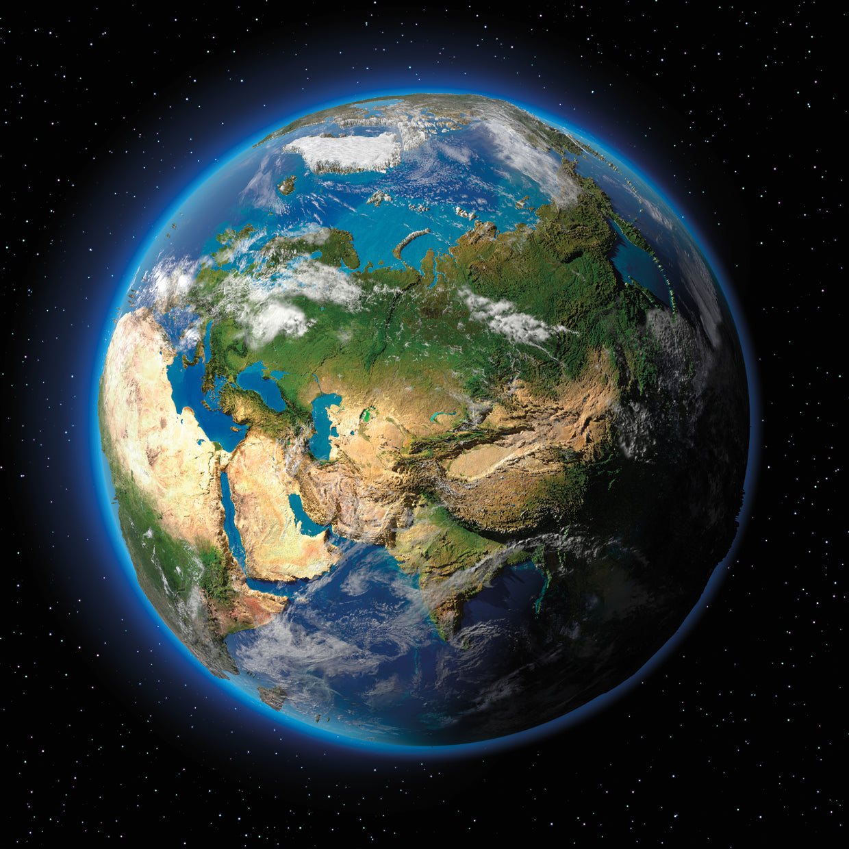 DP Gallery's Blue Glow Earth Globe Canvas Art Prints | Fine Art Canvas ...