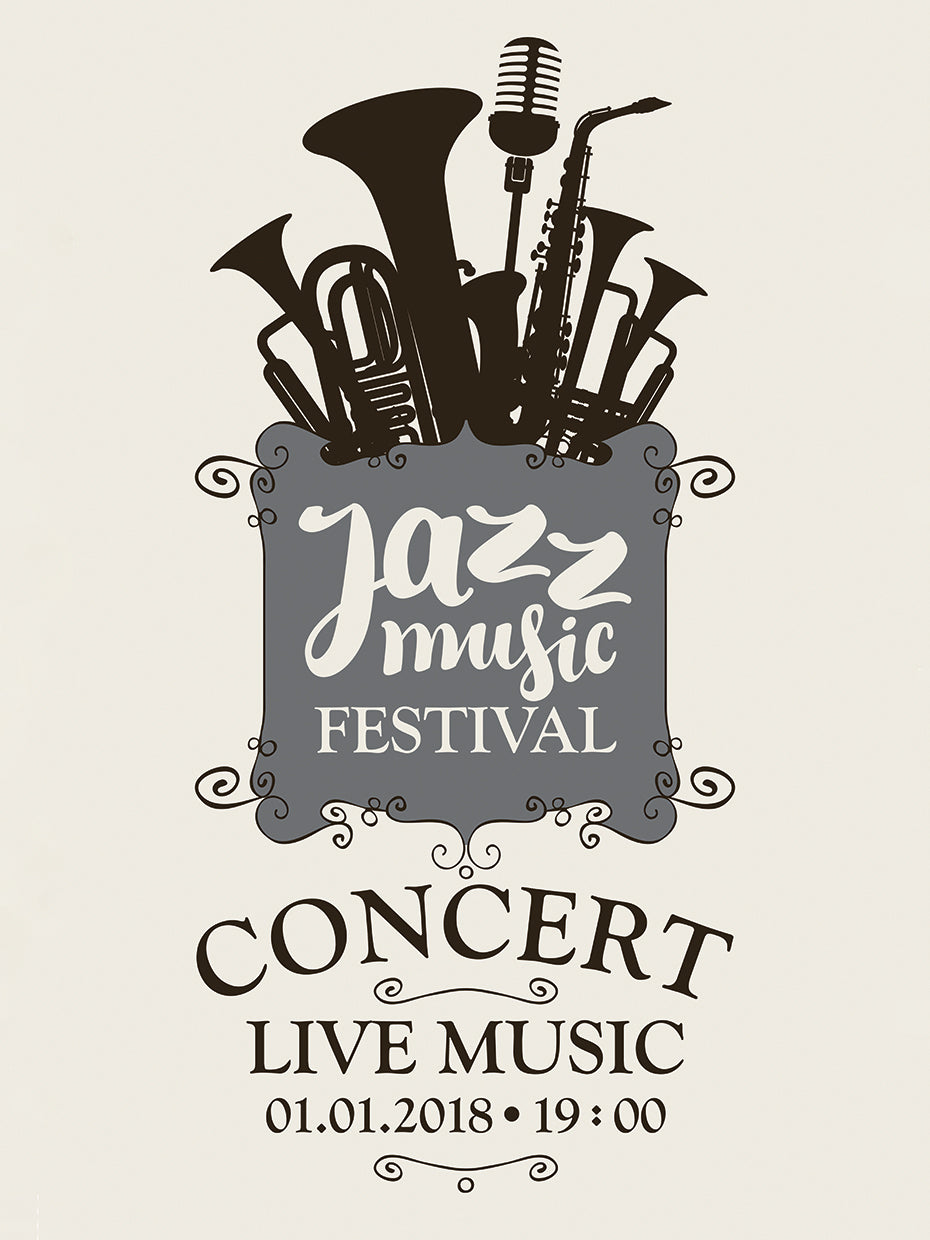 DP Gallery's Jazz Musical Instrument Poster Canvas Art Prints | Fine ...