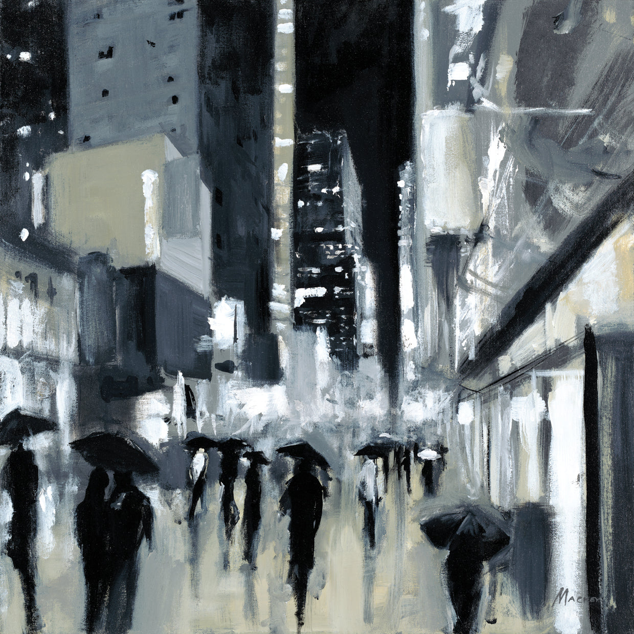 Shawn Mackey's Downtown Evening Canvas Art Prints | Fine Art Canvas