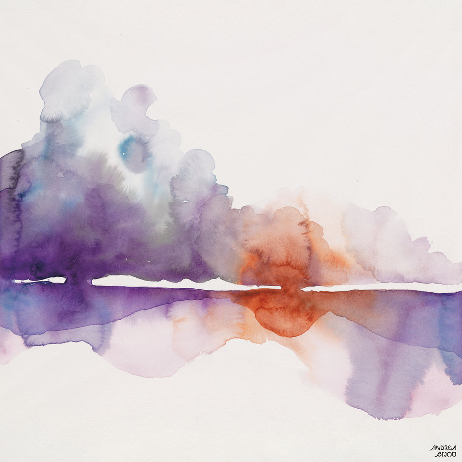 Andrea Bijou's Watercolor Floral Pink Purple Trio I Canvas Art Prints ...