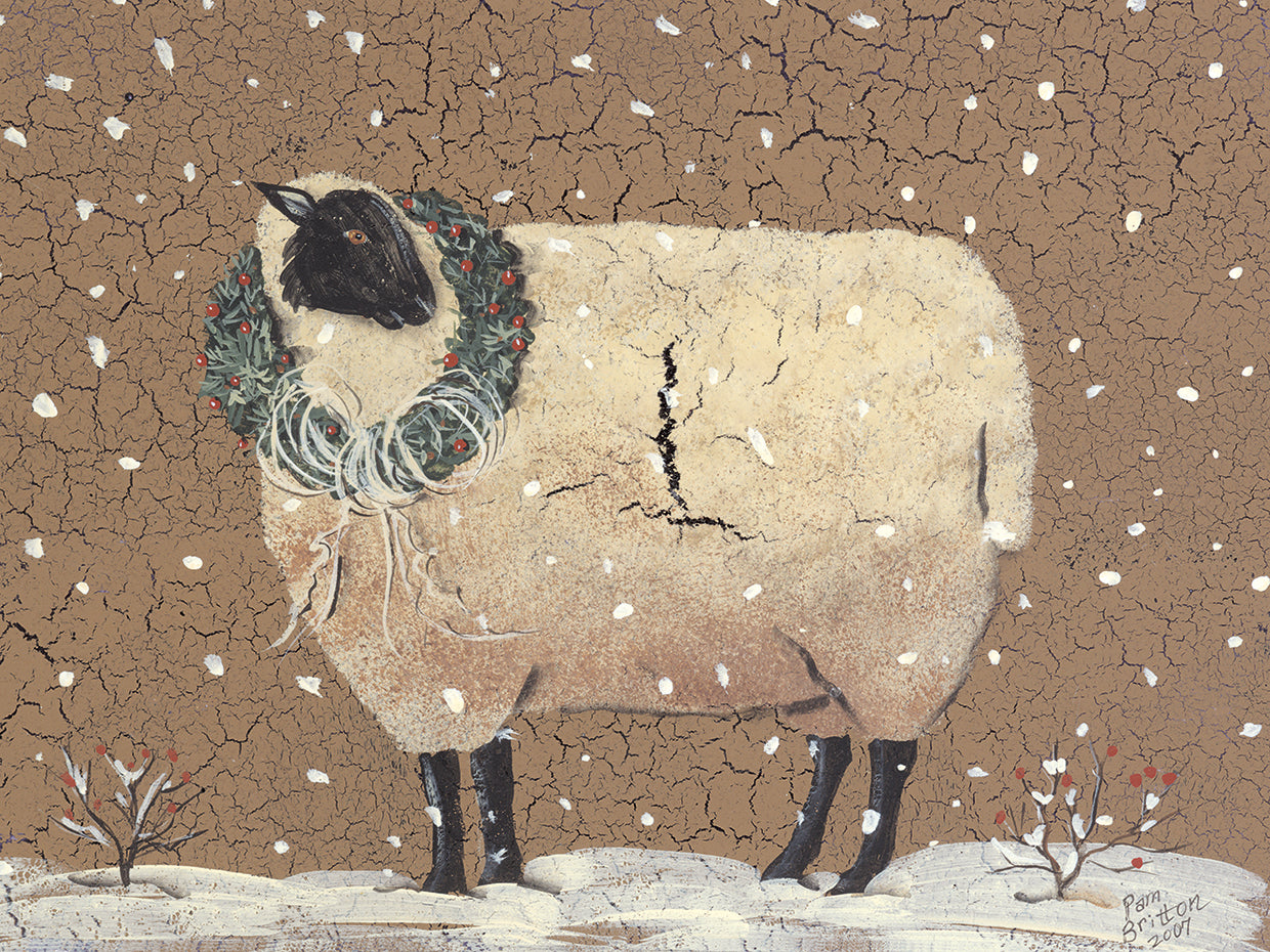 Pam Britton's Christmas Sheep Canvas Art Prints | Fine Art Canvas ...