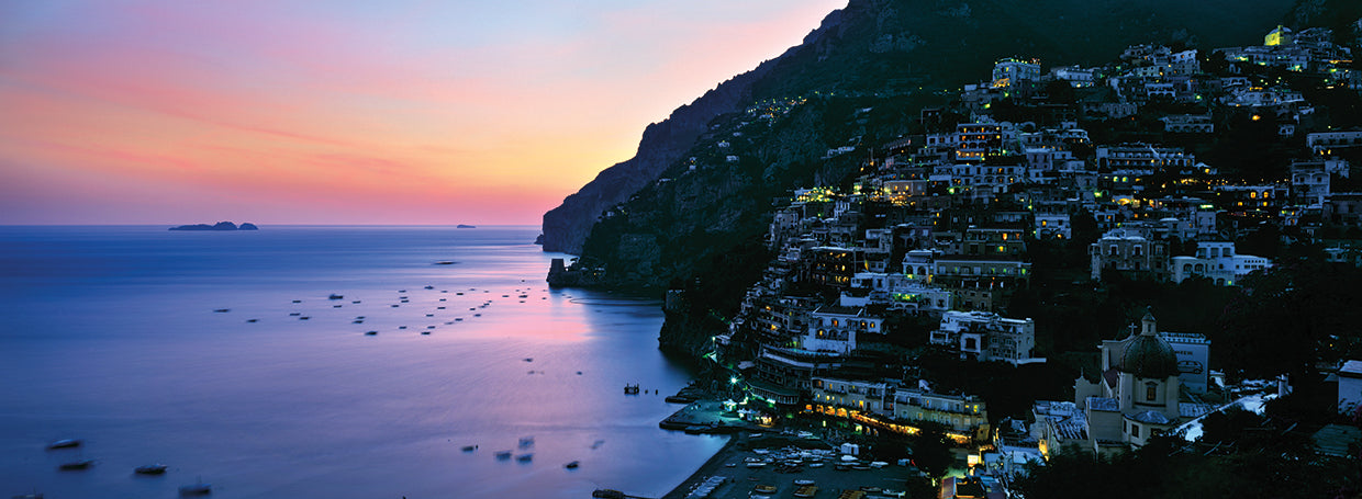 Panoramic Images's Positano Italy Sunset Canvas Art Prints | Fine Art ...