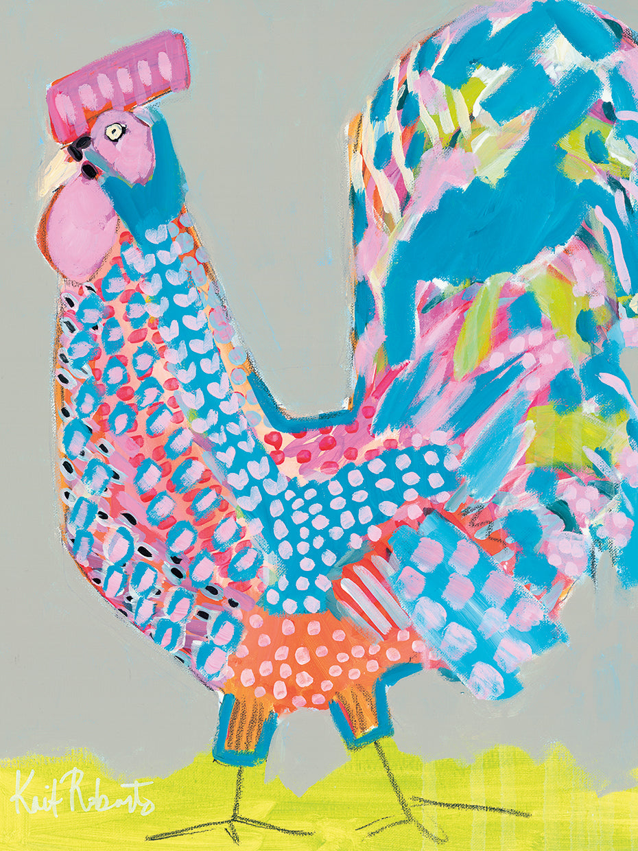 Ralph the Rooster Wall Art by Kait Roberts | Fine Art Canvas