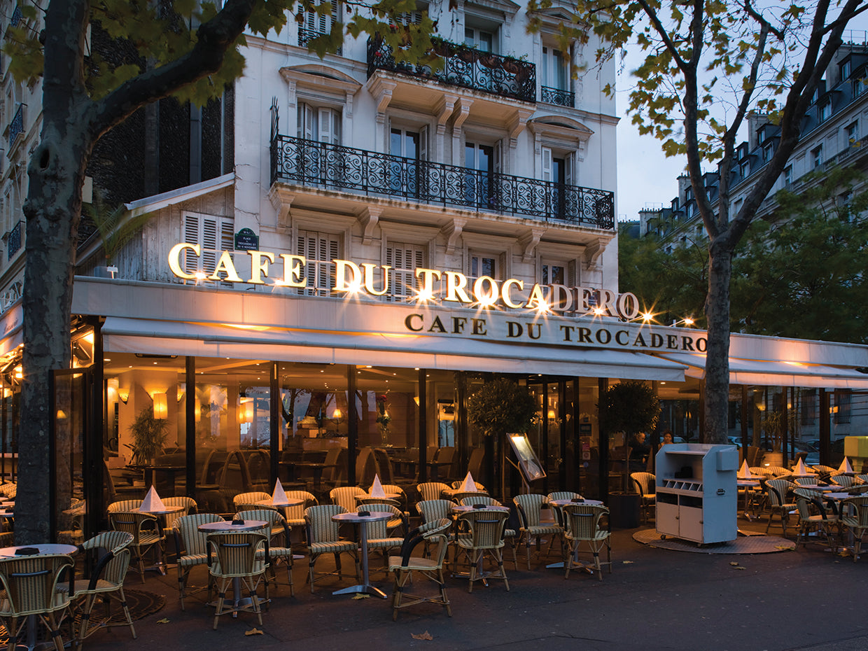 Cafe du Trocacero Paris Wall Art by Panoramic Images | Fine Art Canvas