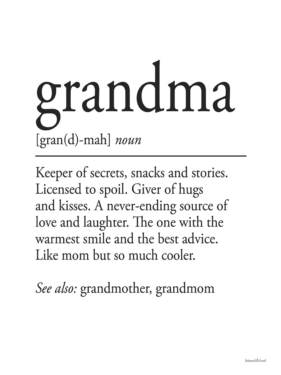 lettered & lined's Grandma Definition Canvas Art Prints | Fine Art Canvas