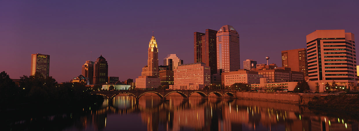 Panoramic Images's Columbus, Ohio Waterfront Canvas Art Prints | Fine ...