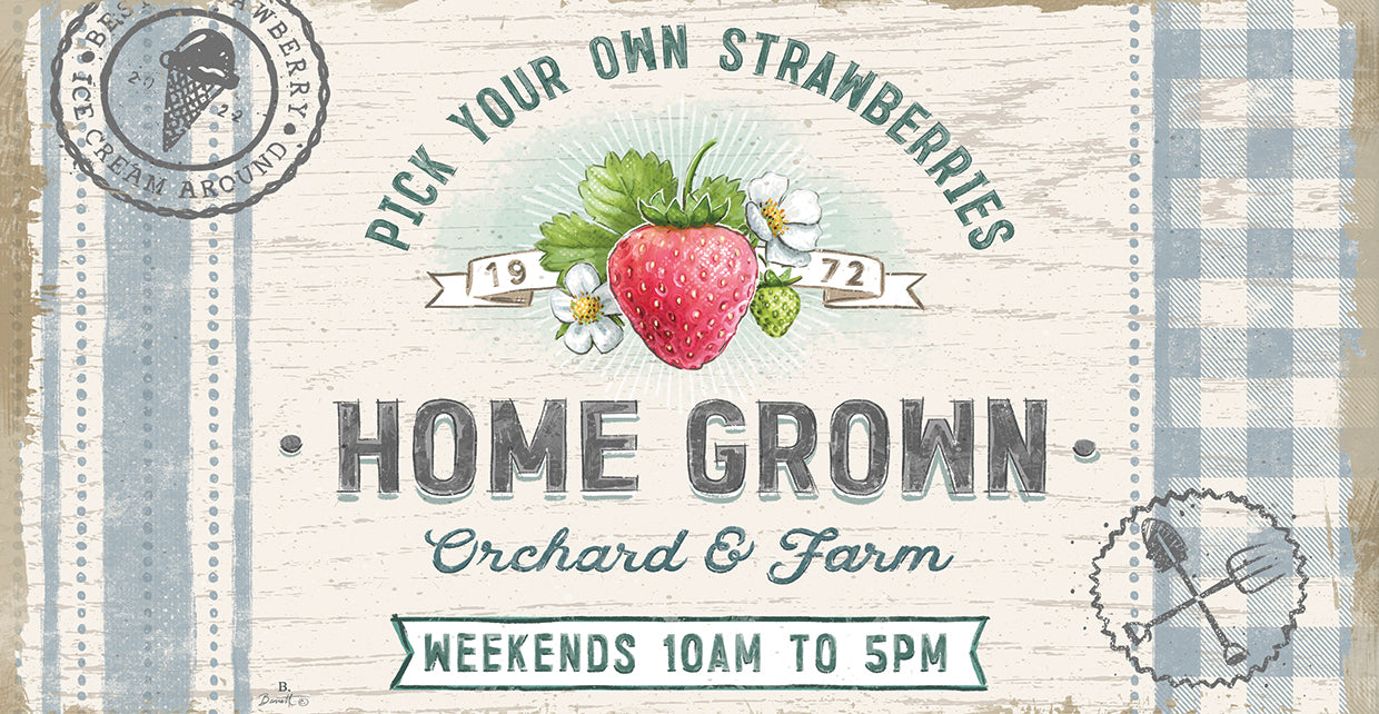 Chad Barrett's Home Grown Strawberry Orchard Canvas Art Prints | Fine ...