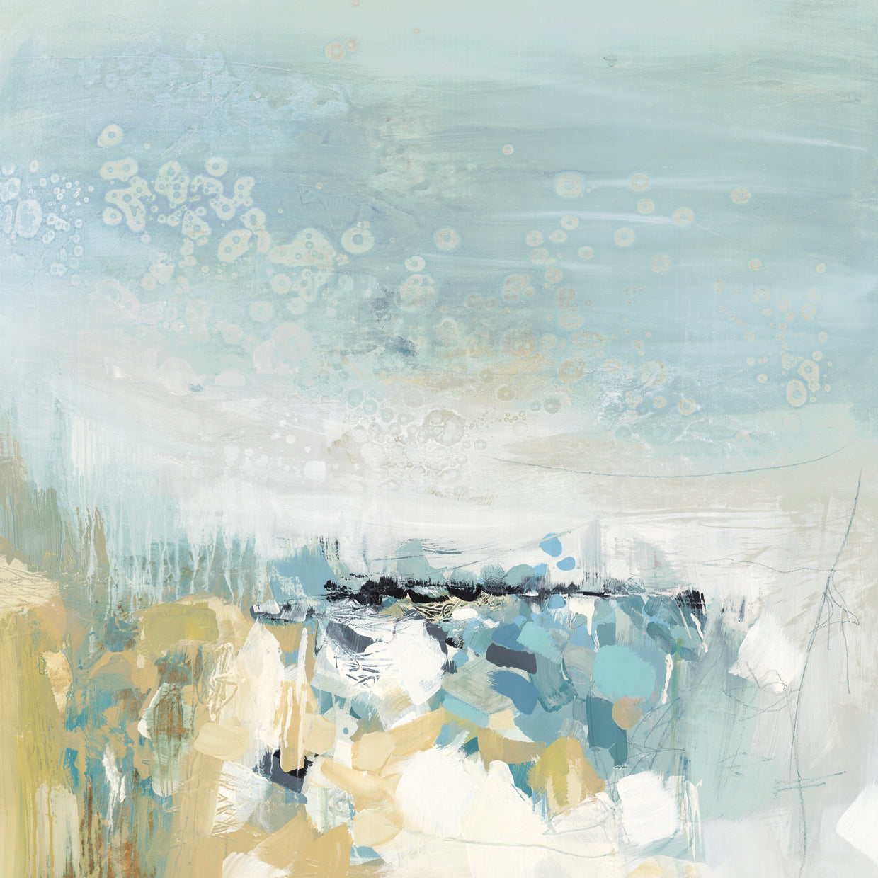 Lagoon Blue Wall Art by Grace Rowan | Fine Art Canvas