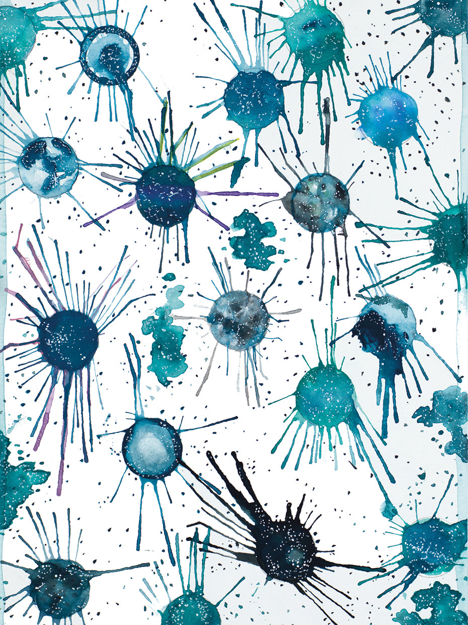 Amaya's Splattered Moons Canvas Art Prints | Fine Art Canvas