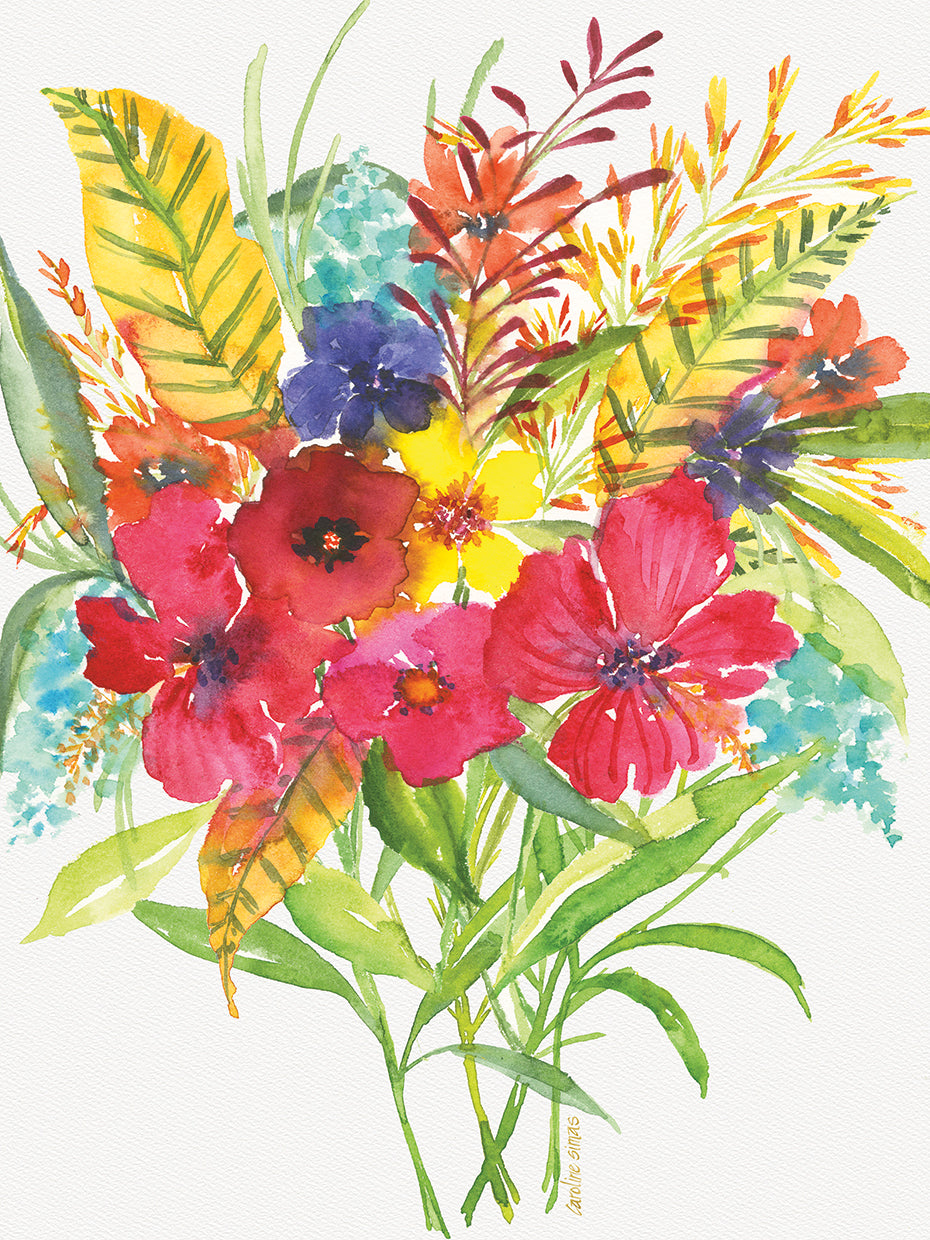 Caroline Simas's Tropical Blooms 1 Canvas Art Prints | Fine Art Canvas