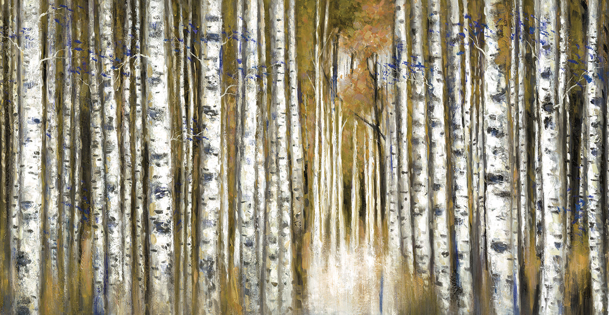 Sandy Doonan's Birch Moment Gold Canvas Art Prints | Fine Art Canvas