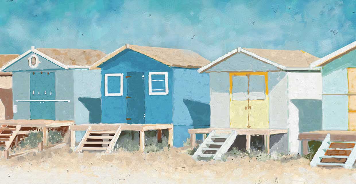 Studio Arts's Coastal Cabanas Canvas Art Prints | Fine Art Canvas