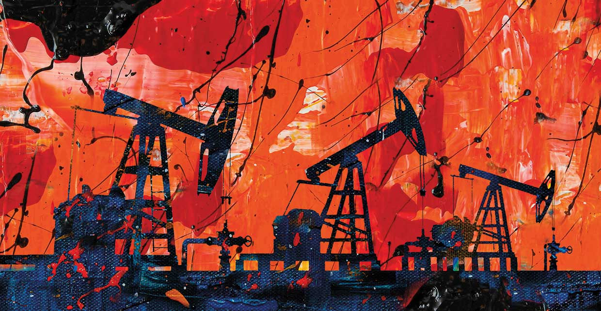 The Pop Art Factory's Pump Jack II Canvas Art Prints | Fine Art Canvas