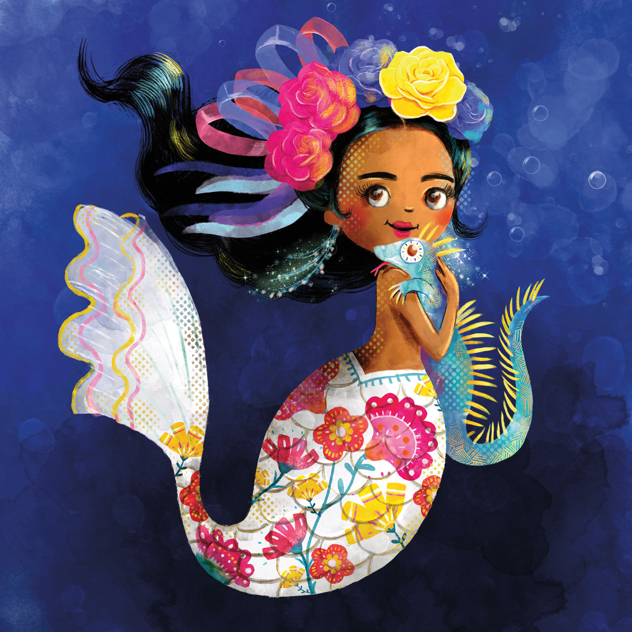 Hispanic Mermaid Art Vintage Mexican Mermaid And Tree Of Fish Pottery.
