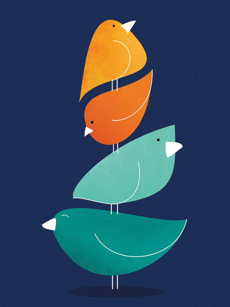 Bird-Stack Wall Art by Kristian Gallagher | Fine Art Canvas