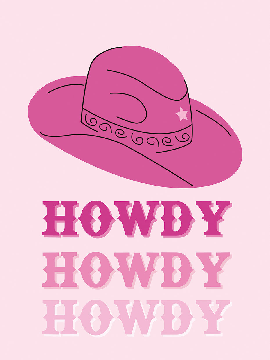 Pink Howdy Gallery 2 Wall Art by Sept And Fly Art | Fine Art Canvas