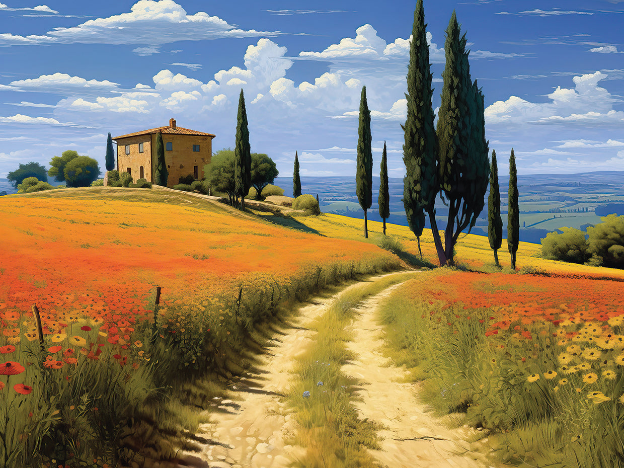 Italian Countryside Path Wall Art by Imagine It Images | Fine Art Canvas