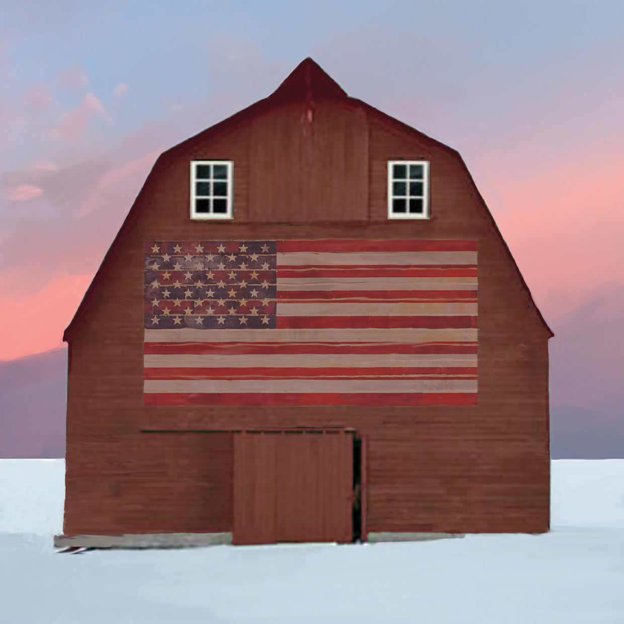 BARN FLAG #1 Wall Art by JASON BLACKSTONE | Fine Art Canvas